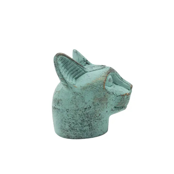 Bastet Cat Bust Statue Patina Small- 2.5" -Egyptian Goddess – Nelson ...