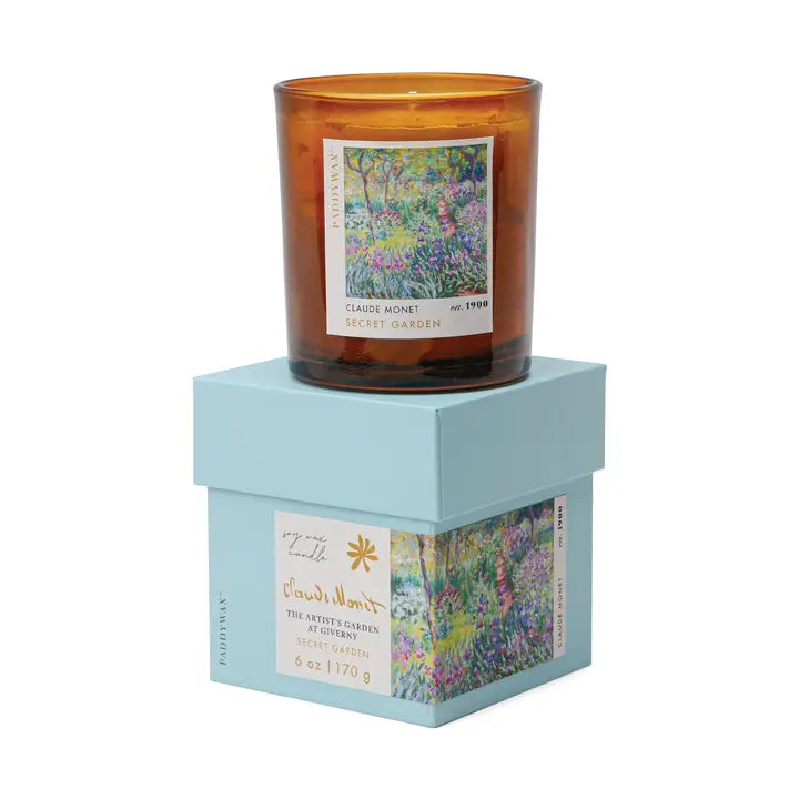 Impressionist 6 oz Glass Candle - Monet, "The Artist's Garden Of Giver ...